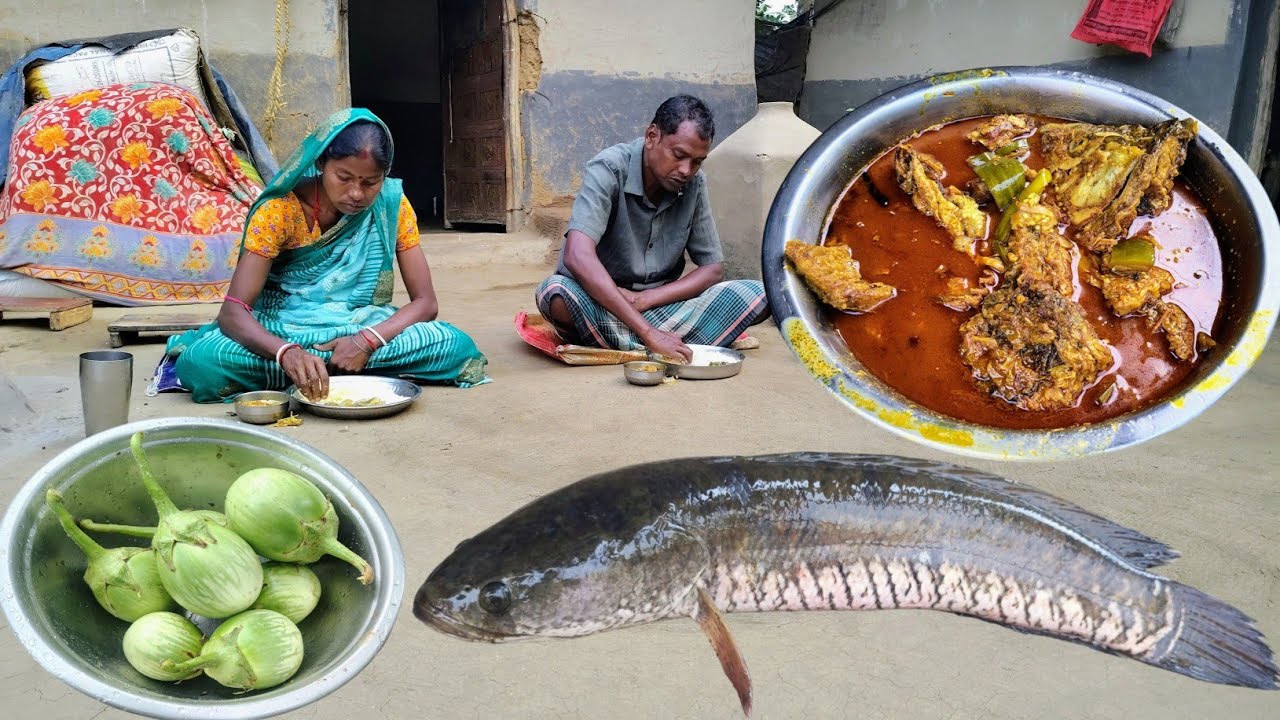 rustic tribe cooking SHOL FISH CURRY with RIDGE GOURD and BRINJAL FRY ...