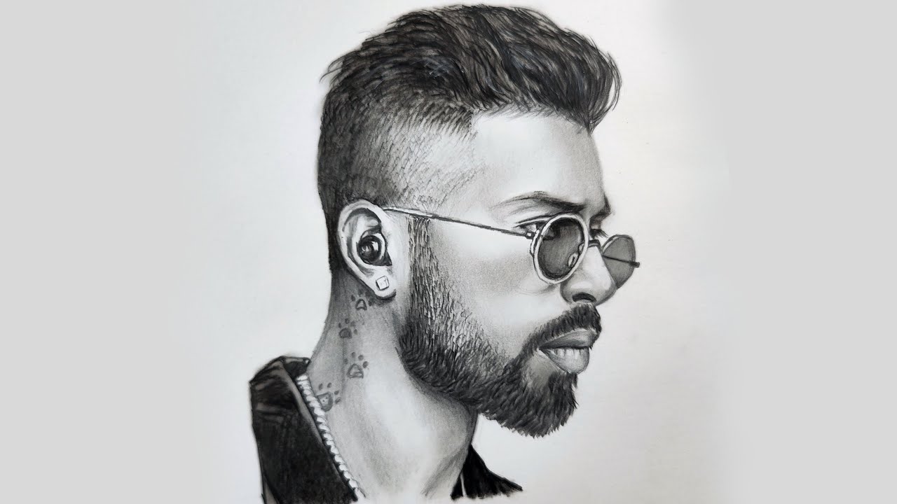 How to draw Hardik Pandya step by step easy | Drawing Tutorial - YouTube