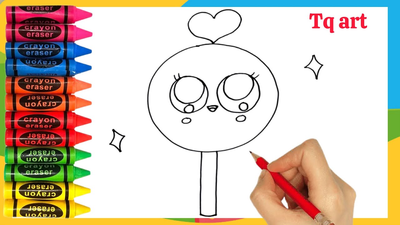 How to Draw a Cute Lollipop | Drawing For Kids - YouTube