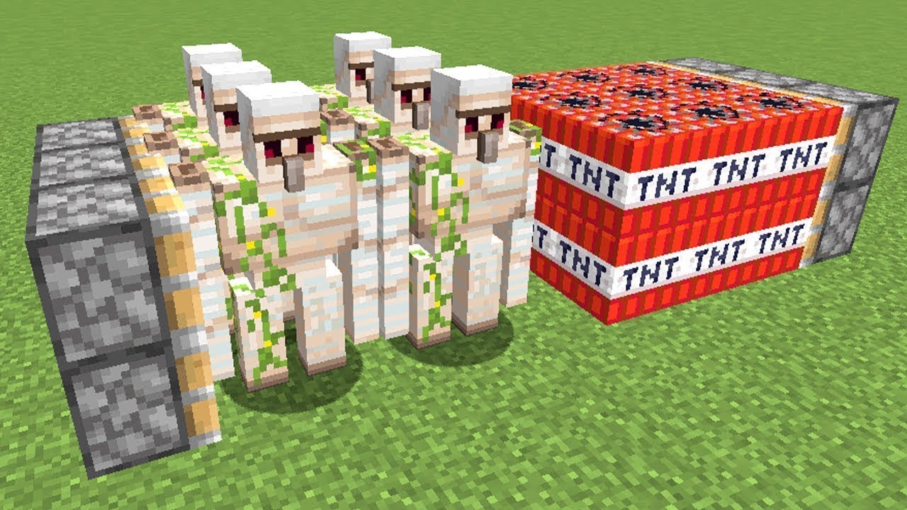 how to make tnt golem in minecraft - YouTube