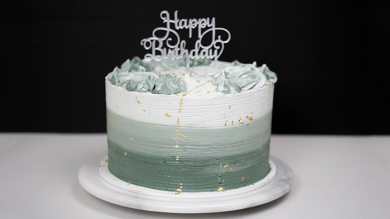 🎂 DIY Elegant Three Toned Gray Birthday Cake 🎂 - YouTube