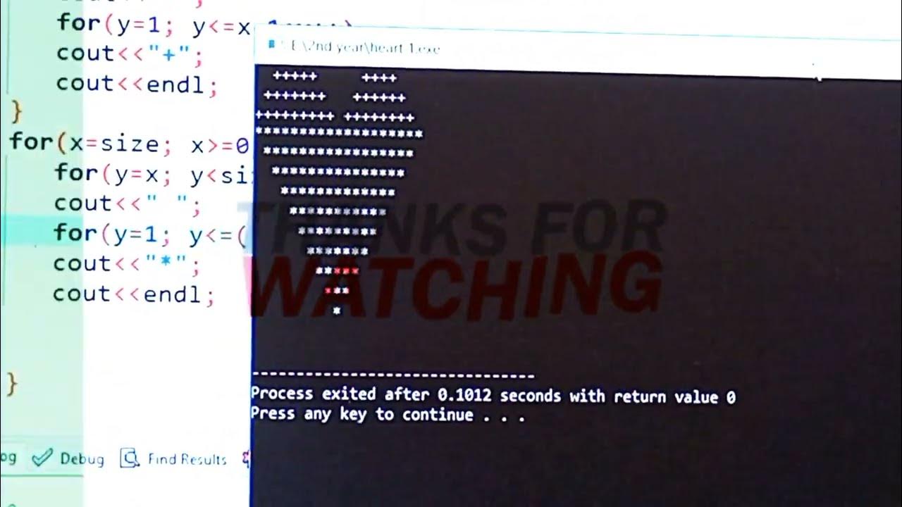 draw heart shape in c++ (no1) - YouTube