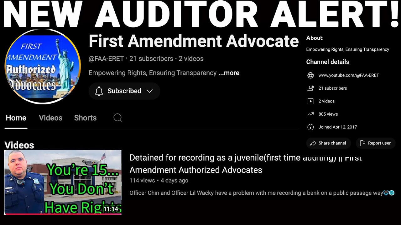 SUBSCRIBE & SUPPORT THIS NEW AUDITOR - LIVESTREAM WITH FIRST AMENDMENT ...