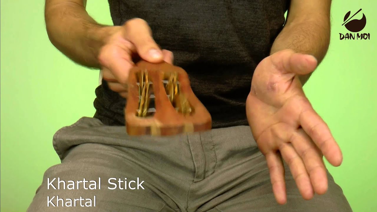 Khartal Stick with 6 Pairs of Bells - YouTube