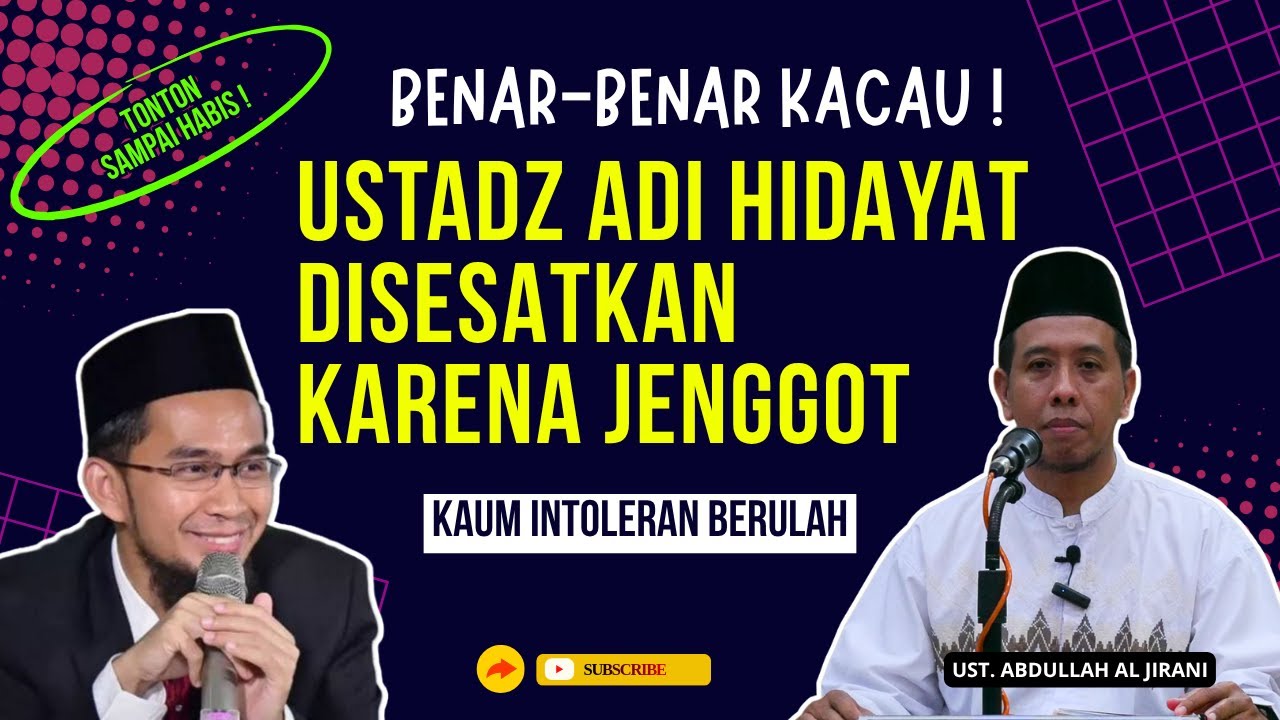 Kacau ! Ustadz Adi Hidayat disesatkan karena jenggot | Ustadz Abdullah Al Jirani - YouTube