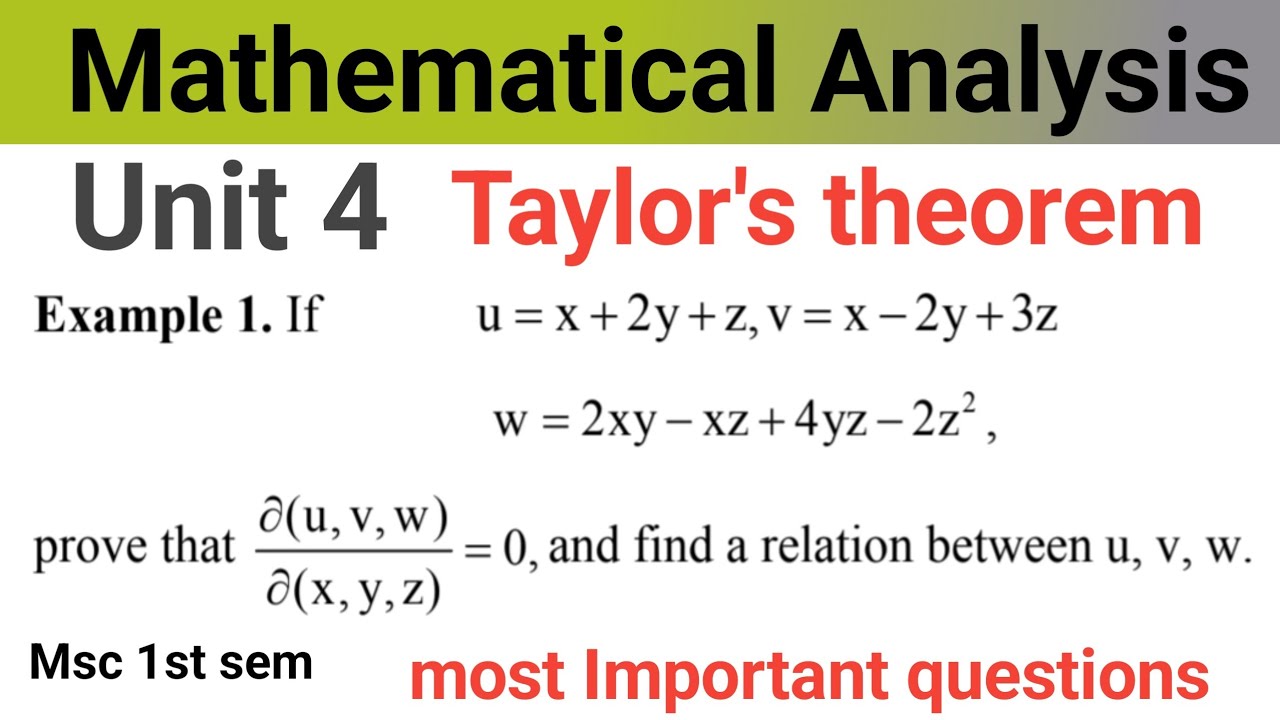 Examples of Taylor's theorem - YouTube