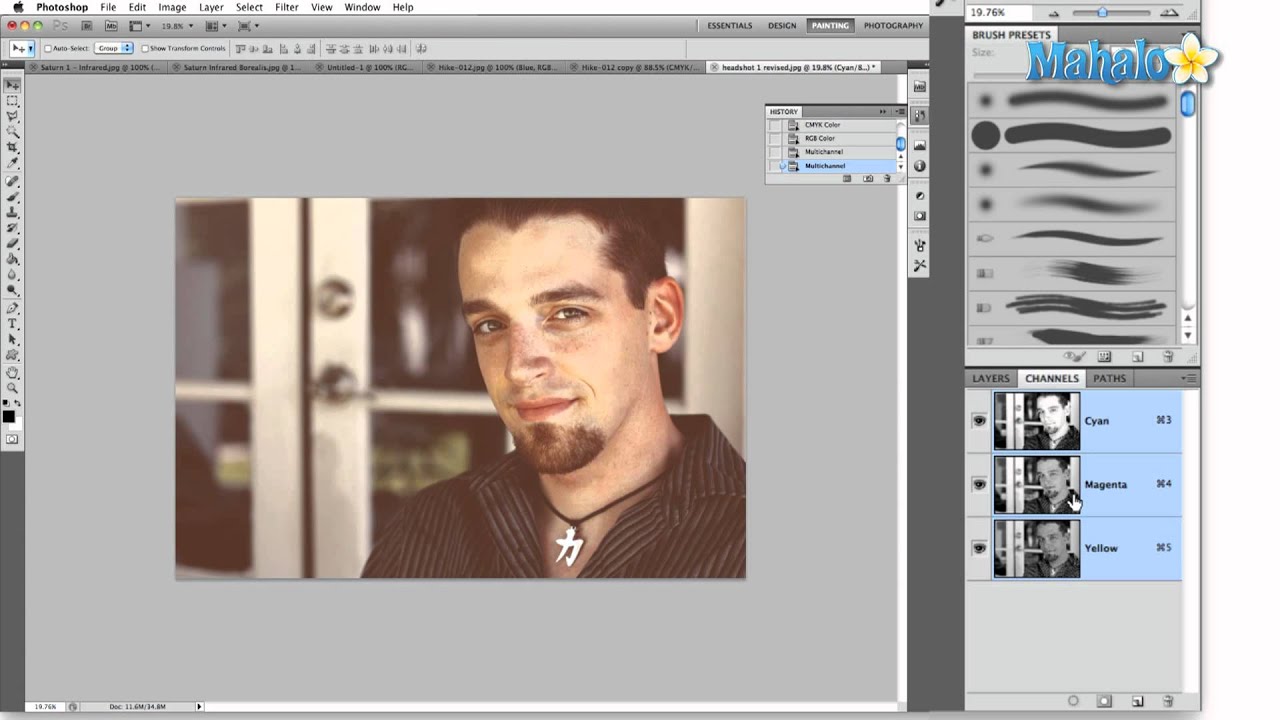 Learn Adobe Photoshop - Image Mode: Multichannel - YouTube