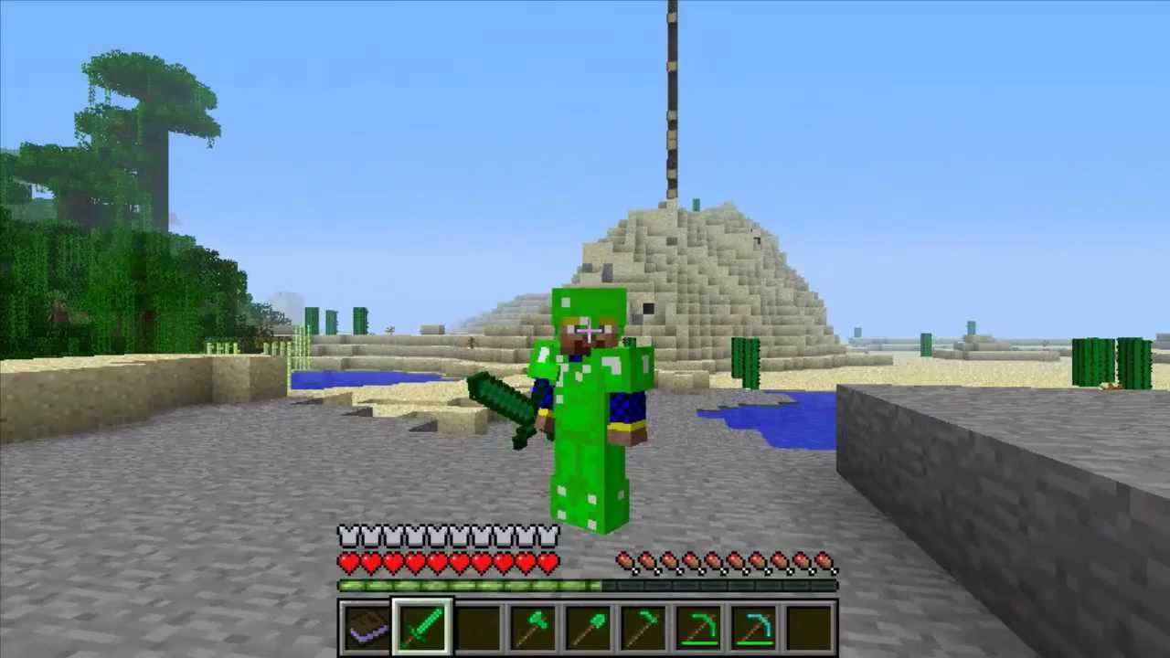 Minecraft Моды:Emerald Tools/Armor (изумрудные вещи) - YouTube