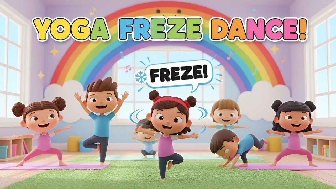 Yoga Freeze Dance 🧘‍♀️🎶 | Fun Exercise & Movement Game for Kids - YouTube