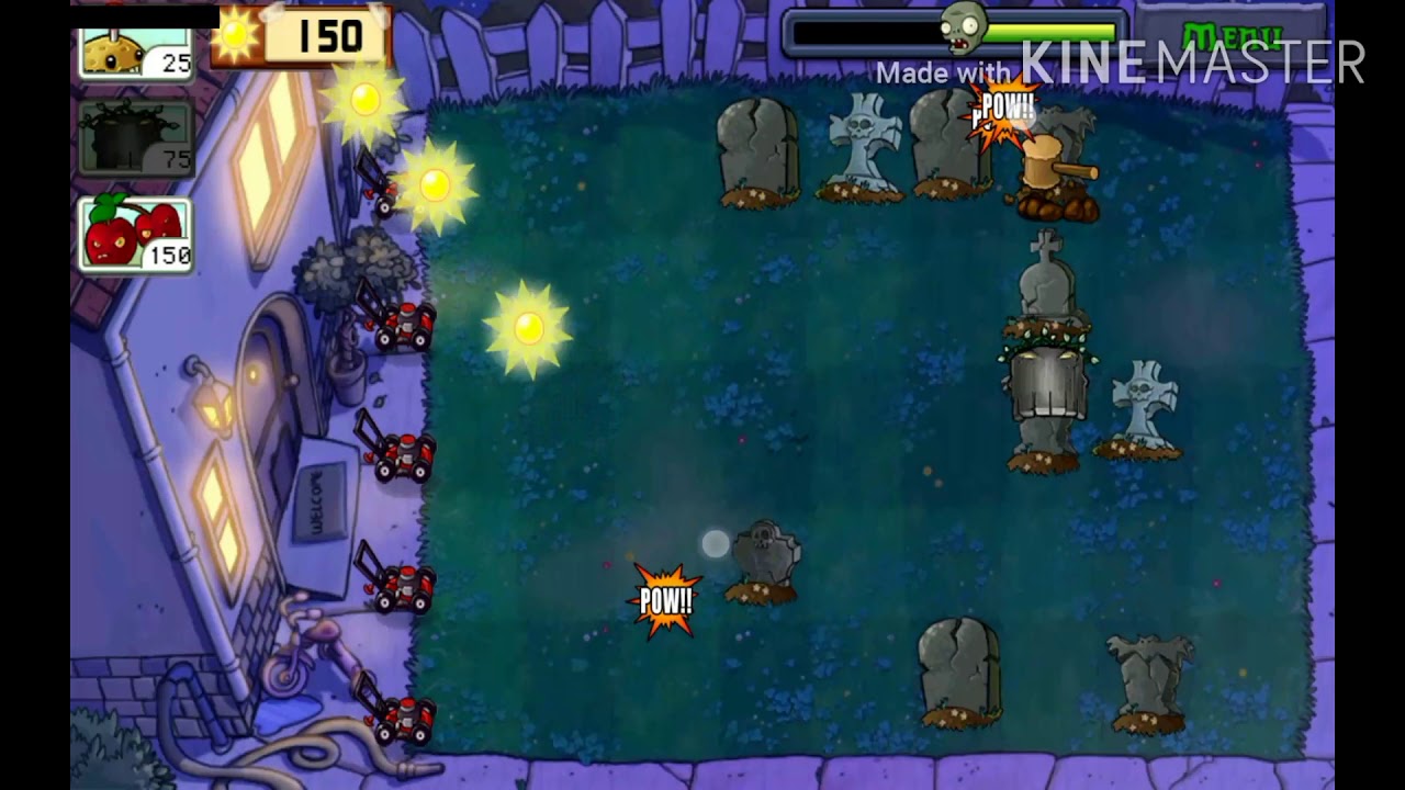 How to beat mallet levels at insane speeds (pvz 1) - YouTube