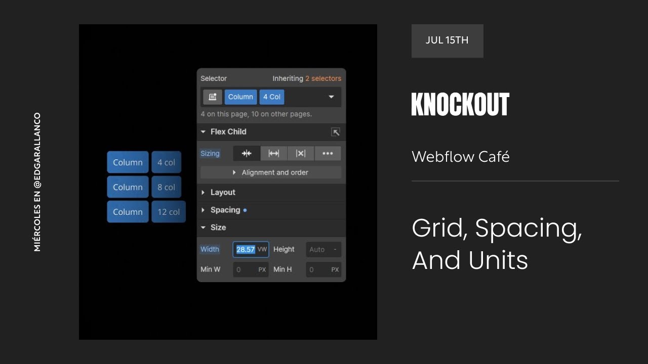 Knockout Framework for Webflow: #5 Grid, spacing, and units - YouTube
