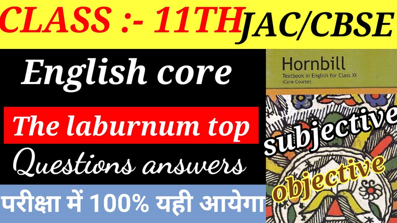 The laburnum top by Ted hughes class 11th important questions // Class ...