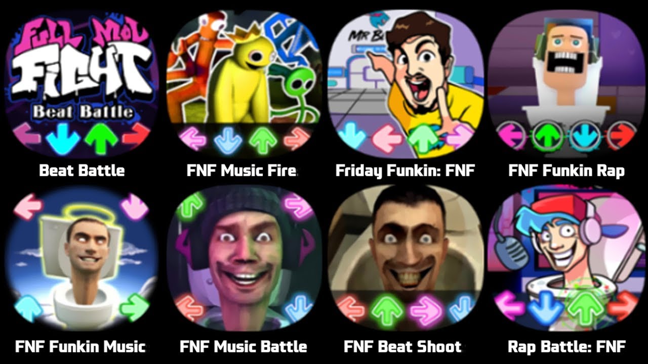 FNF Rainbow Friends, Beat Battle, FNF Music Fire, Raptime Battle ...