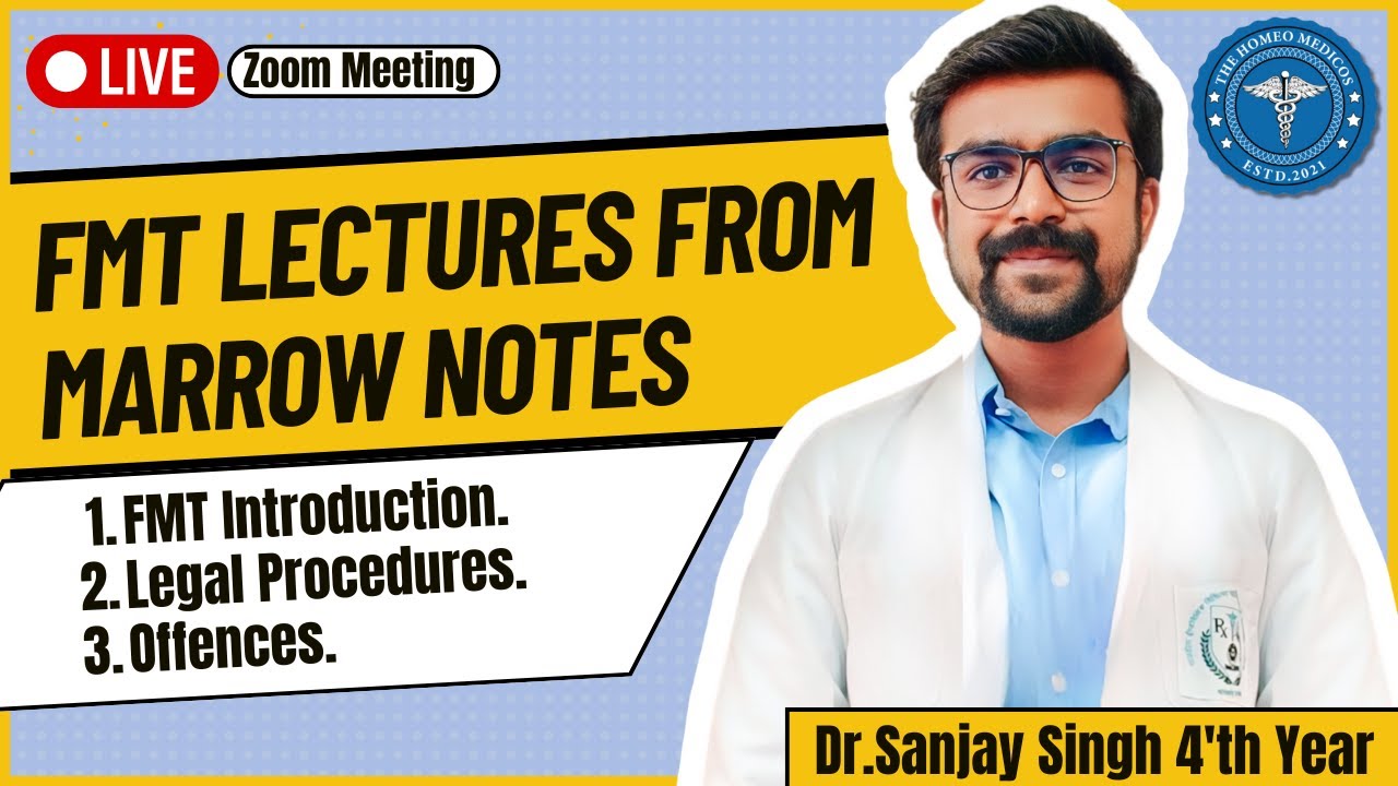 FMT Lectures | Introduction , Legal Procedures, Offences Part-1 - YouTube