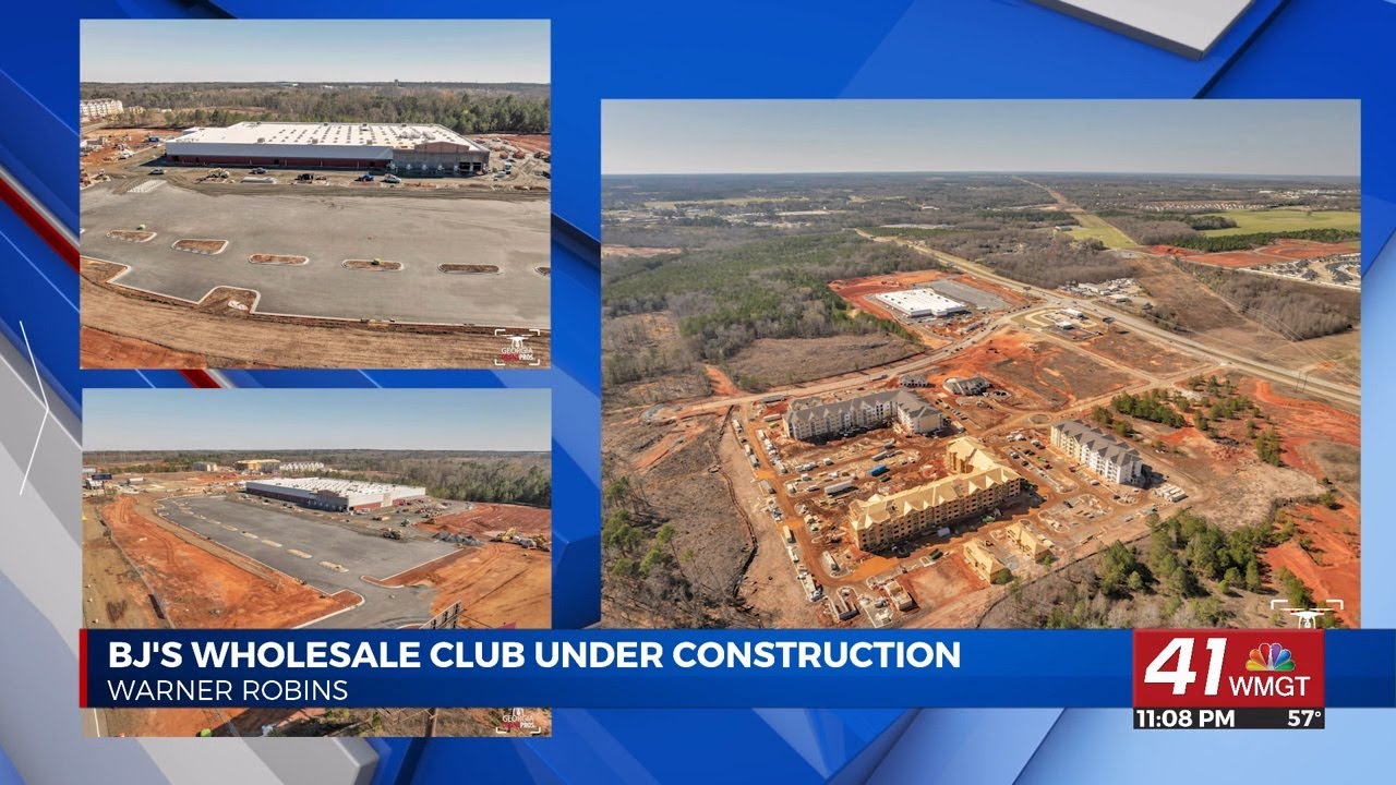 BJ's Wholesale Club is under construction in Warner Robins - YouTube