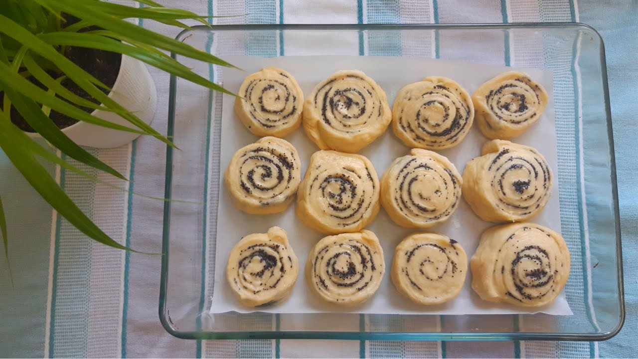 Poppy seed buns, delicious baked in 8 minutes 💧 Sweet Table - YouTube
