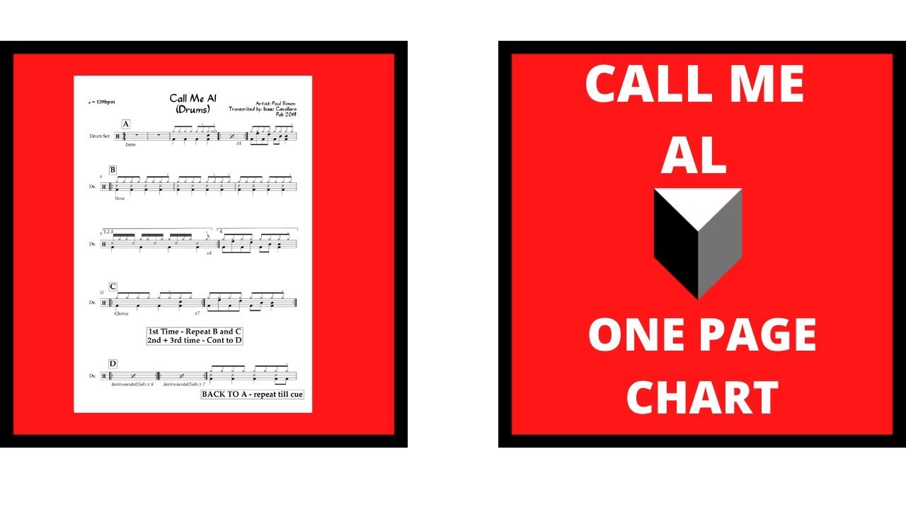 Cal me al - Paul Simon(Drums Sheet Music) - YouTube