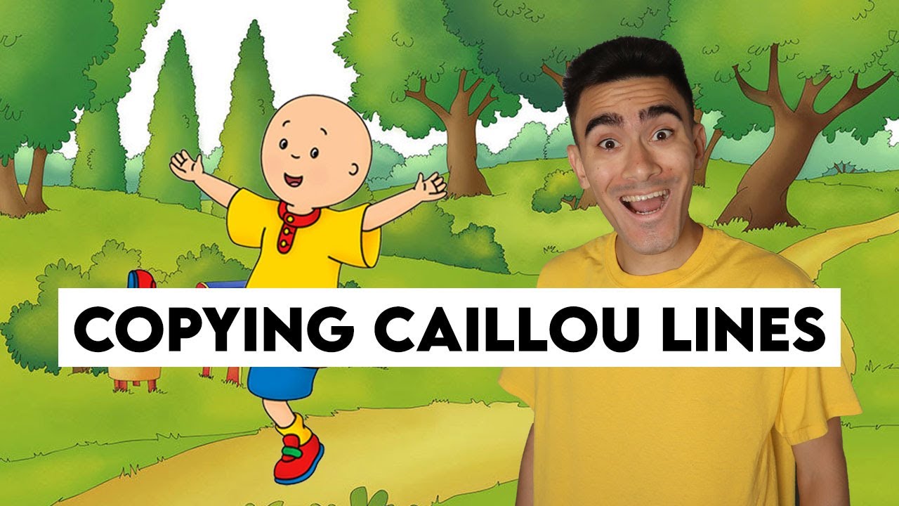 Copying Caillou Lines #shorts - YouTube