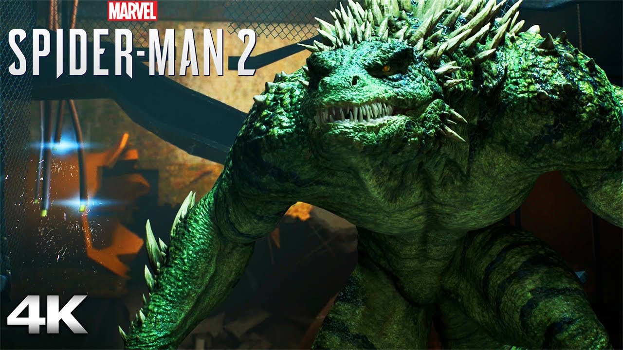 Spider-Man 2 - LIZARD Boss Fight 4K 60FPS Ultra HD - YouTube