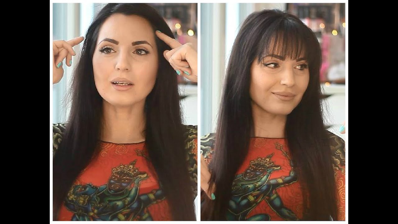 How to cut perfect bangs at home - YouTube