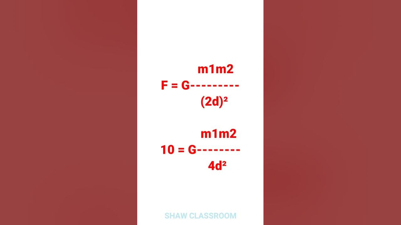 NUMERICAL 1 GRAVITATIONAL FORCE CLASS 9 ICSE shorts YouTube numerical-1-gravitational-force-class-9-icse-shorts-youtube
