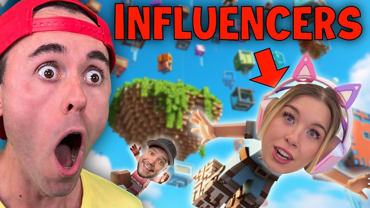 I CHALLENGED 20 Influencers to Only Up in Minecraft - YouTube
