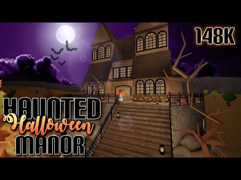 Huge Halloween Manor | 148k | Roblox | Bloxburg Speed Build - YouTube