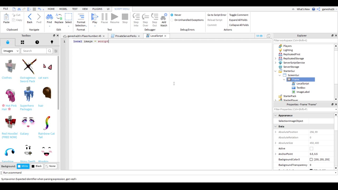 Roblox Studio How To Make A User Choice Image Gui! - YouTube