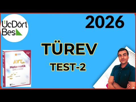 (2026) TÜREV/ TEST-2 2025-2026 345 AYT MATEMATİK SORU BANKASI ÇÖZÜMLERİ