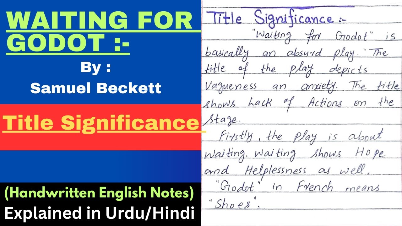 Waiting for Godot Title Significance| Waiting for Godot Significance by ...