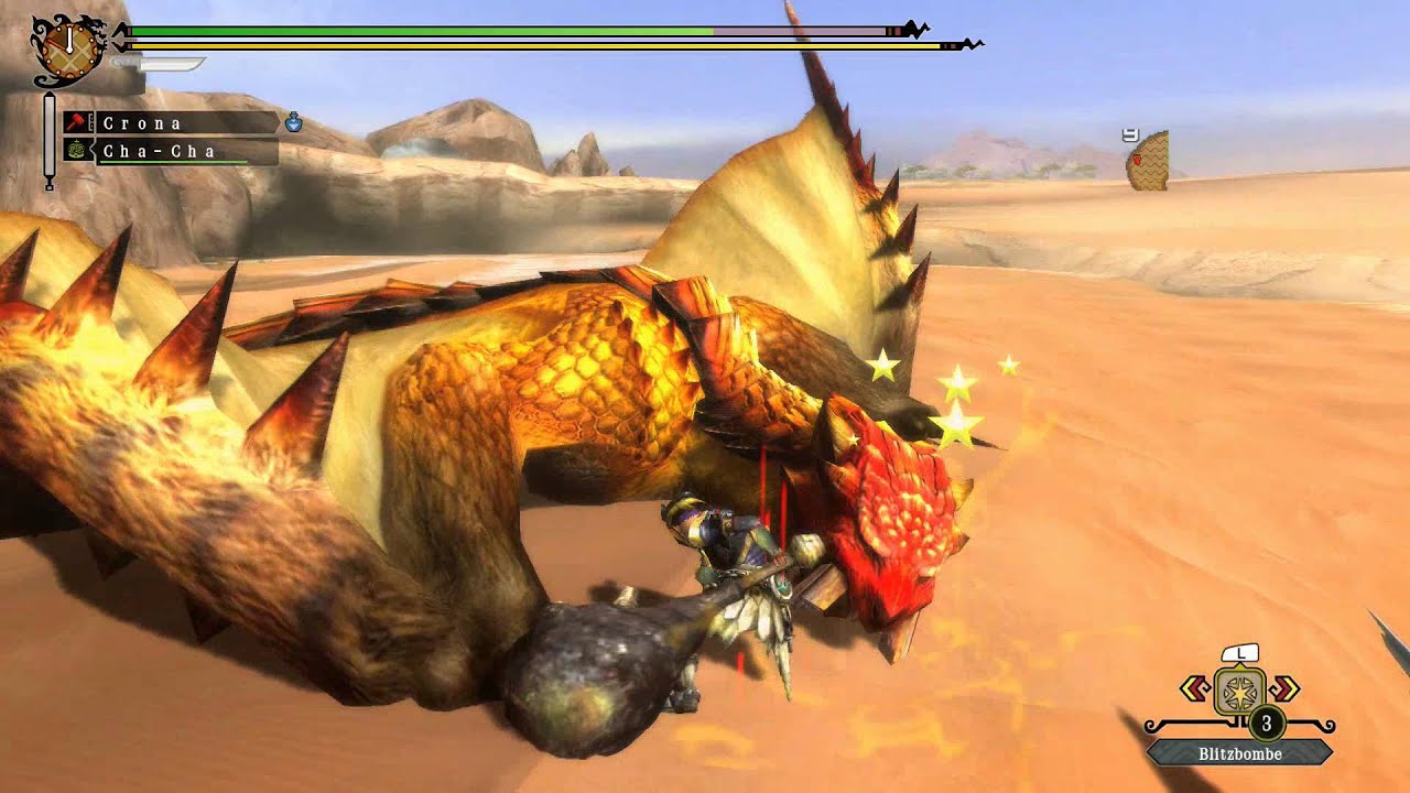 MH3U Sand Barioth Solo (Hammer) 3;42 HD - YouTube