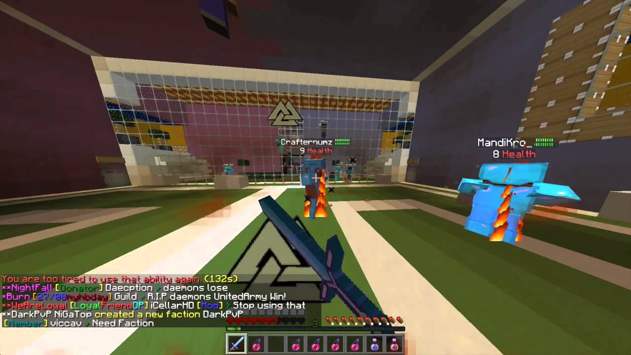 Minecraft Factions, Guildcraft pvping (7) 2 vs 2 - YouTube