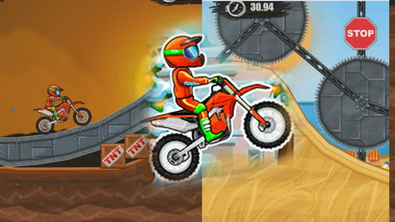 HARD TRAKING RACING MOTORBIKE FULL OF TRAPS. OLDGAME - YouTube