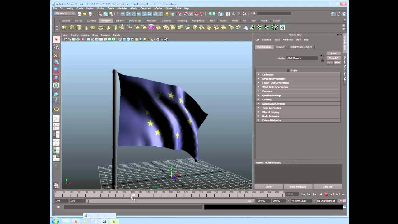 Loop an nCloth simulation in Maya - YouTube