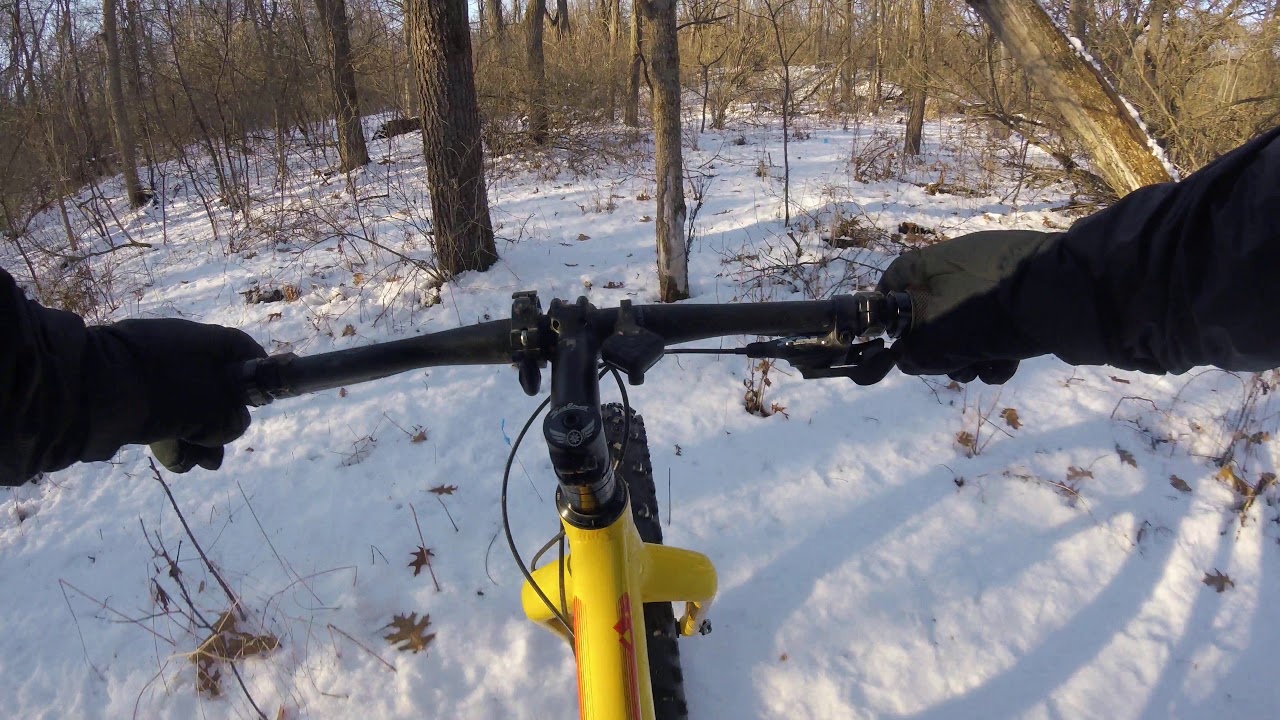 Winter fat bike ride 2 - YouTube