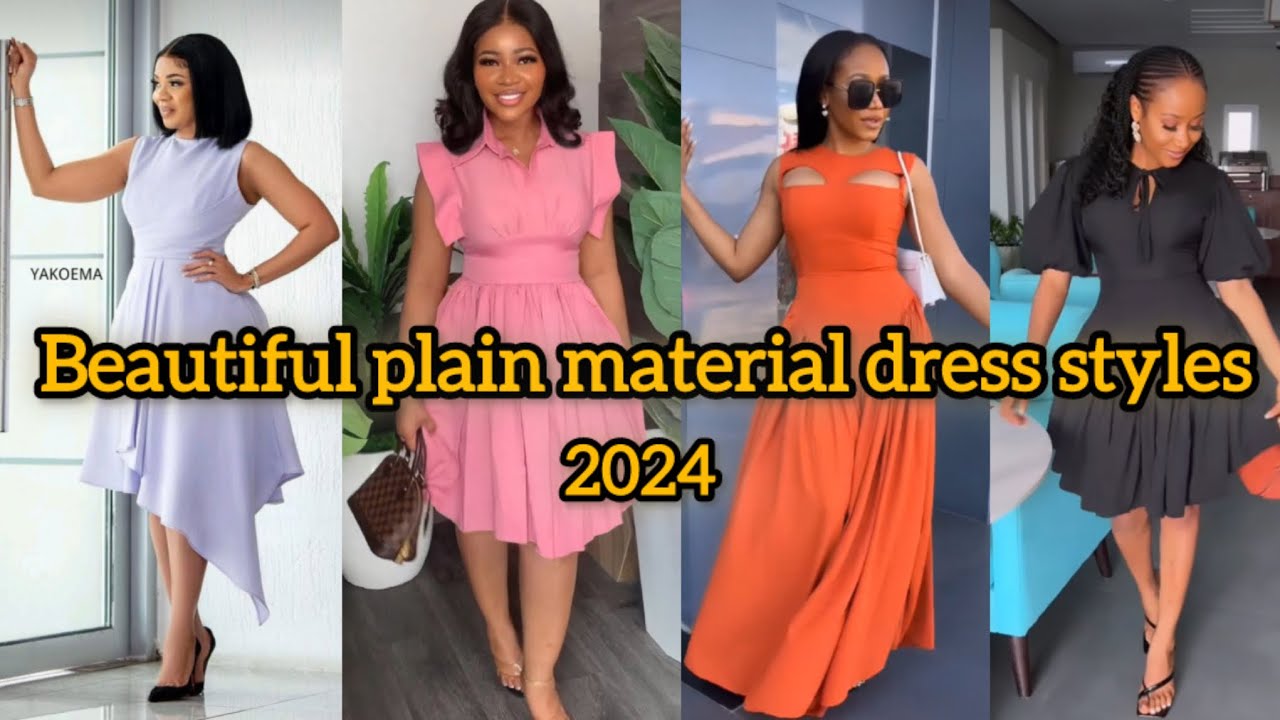 ELEGANT PLAIN FABRIC STYLES YOU WILL LOVE 2024/Plain material - YouTube