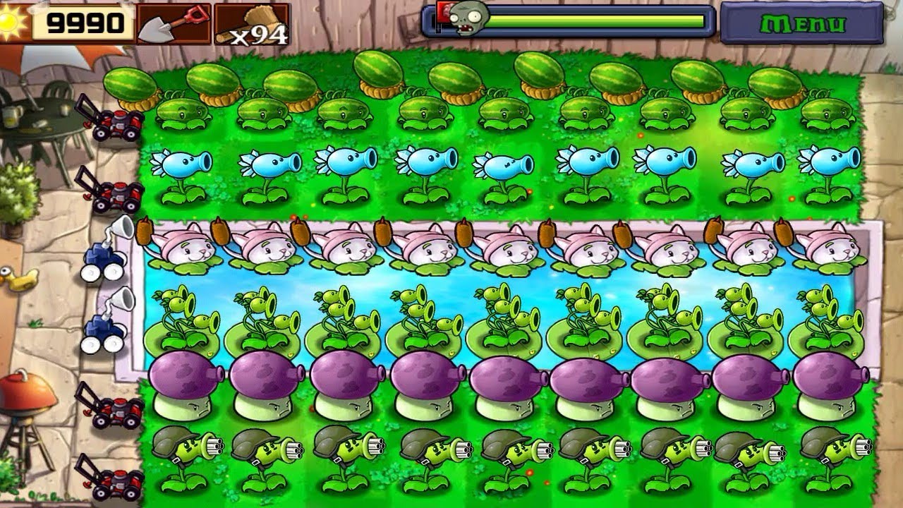 Plants vs Zombies | Line Plants Strategy | Plants vs All Zombies Full ...