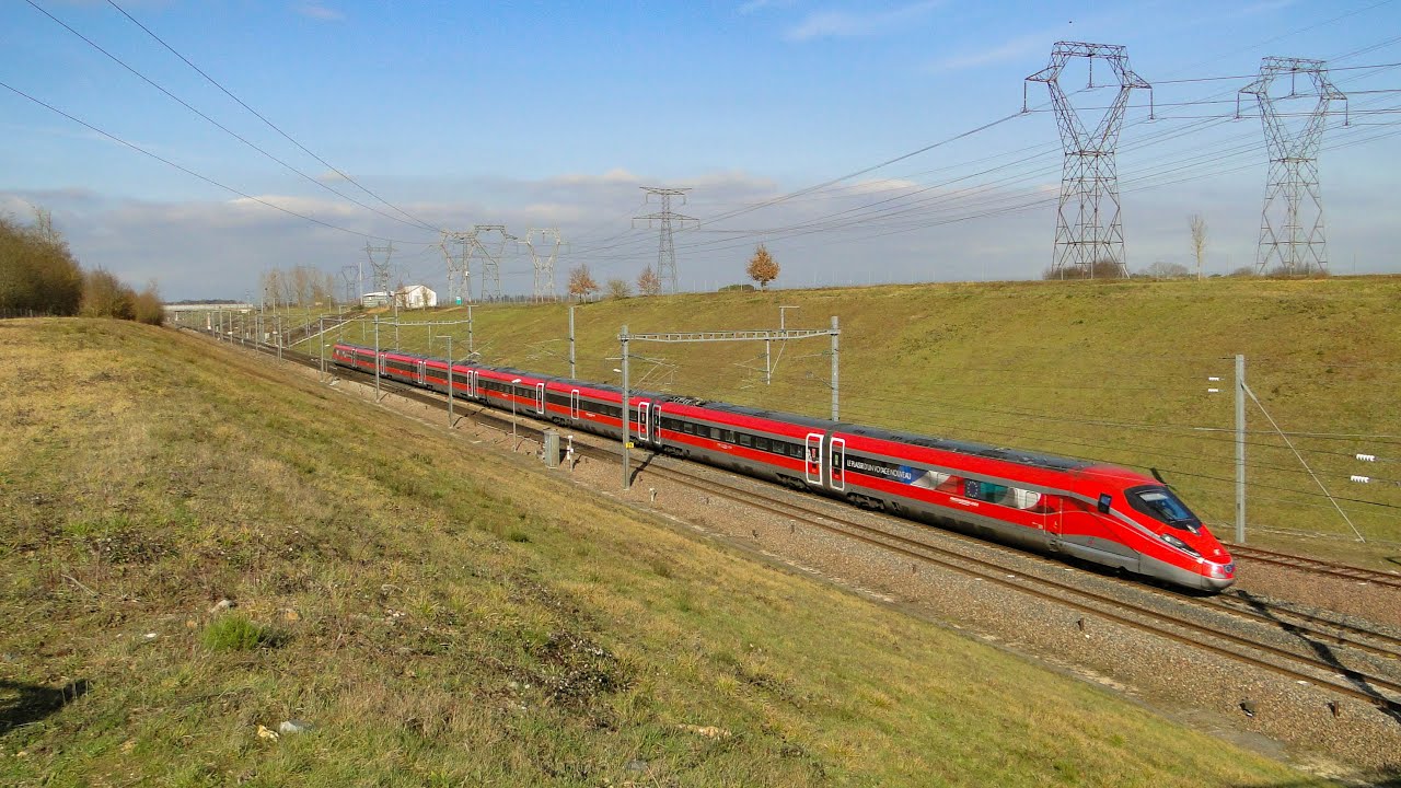 Trafic à grande vitesse d'un samedi de pointes sur la LGV PSE - YouTube