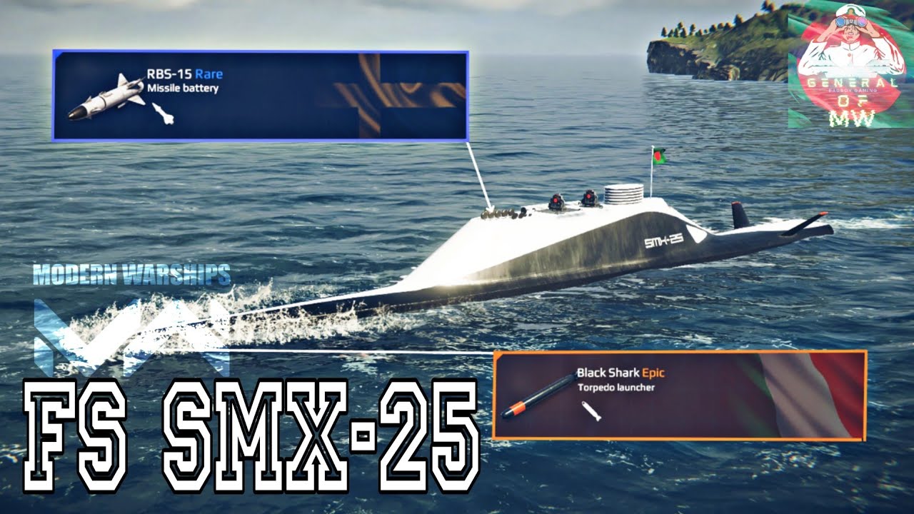 Modern Warships: FS SMX 25 Submarine Using Rbs-15 Missiles - New Map ...