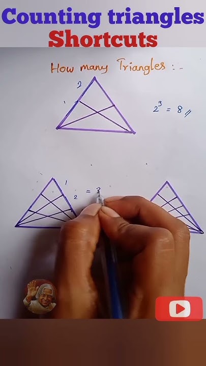 Counting triangles shortcuts| How many triangles| Triangles in reasoning#mathtrick #triangle # ...