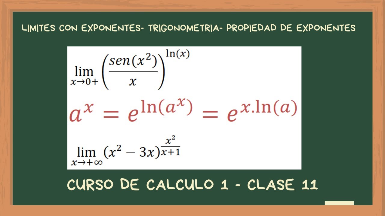 CURSO DE CALCULO 1 - CLASE 11 - PARTE 4 - LIMITES CON EXPONENTES ...
