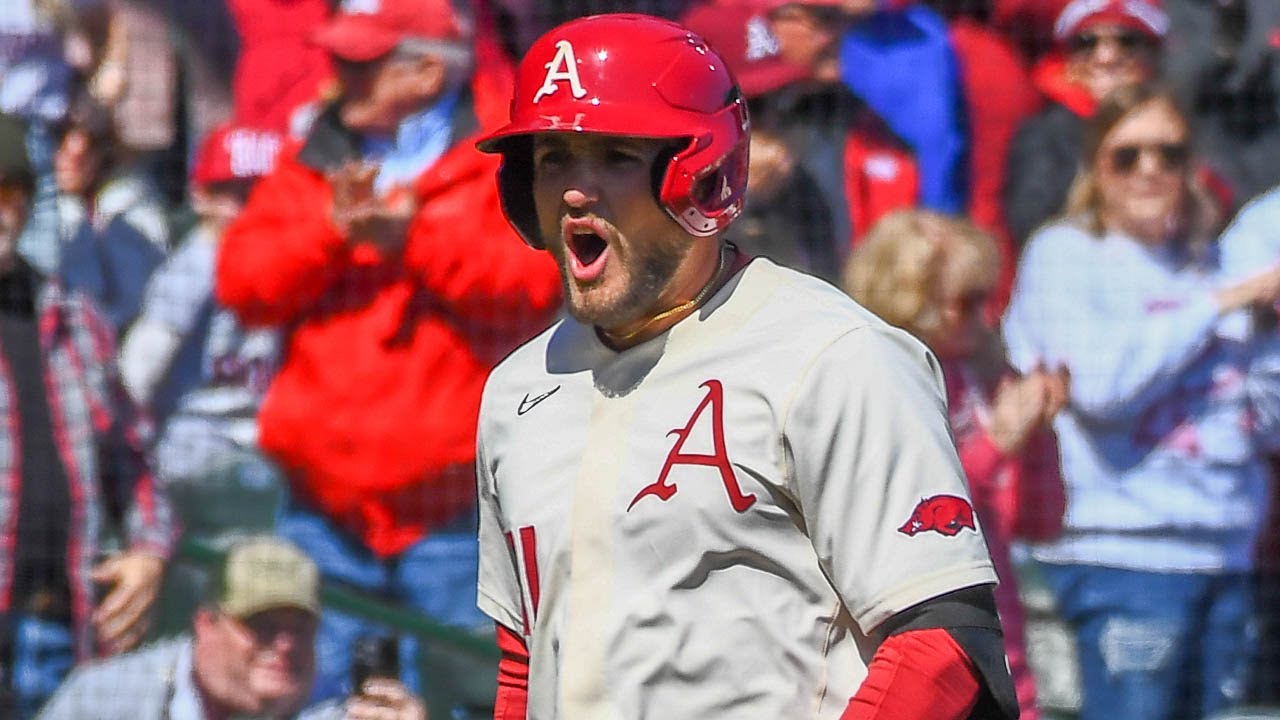 Razorbacks' Cody Adcock, Jared Wegner after finishing sweep - YouTube