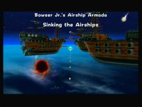 Super Mario Galaxy Game Playthrough Part 28 (Bowser Jr's Airship Armada ...