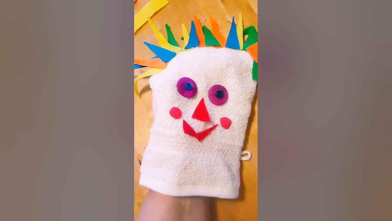 clown hand puppet craft / hand puppet diy / hand puppet craft / hand ...