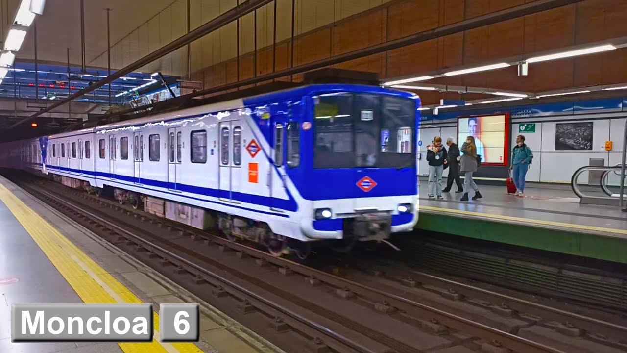 Moncloa L6 : Metro de Madrid ( Serie 5500 - 8400 ) - YouTube