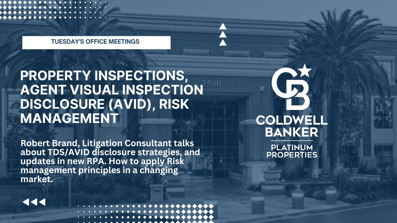 Property Inspections, Agent Visual Inspection Disclosure (AVID), Risk ...