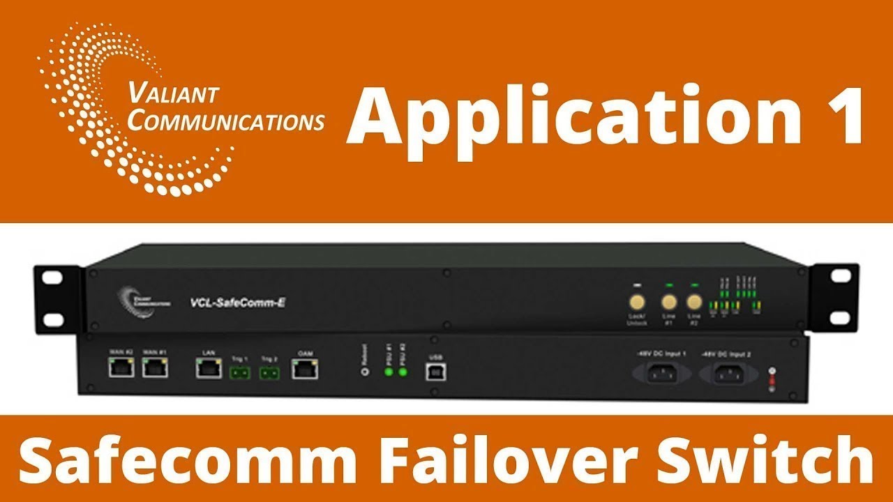 1+1 Ethernet Failover / AB Fallback Switch Application 1 | Valiant ...