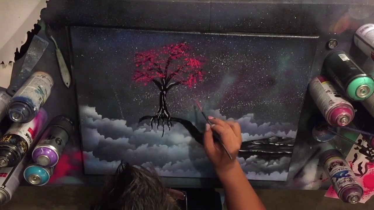 Spray Paint Art 2017 - Living Tree - YouTube