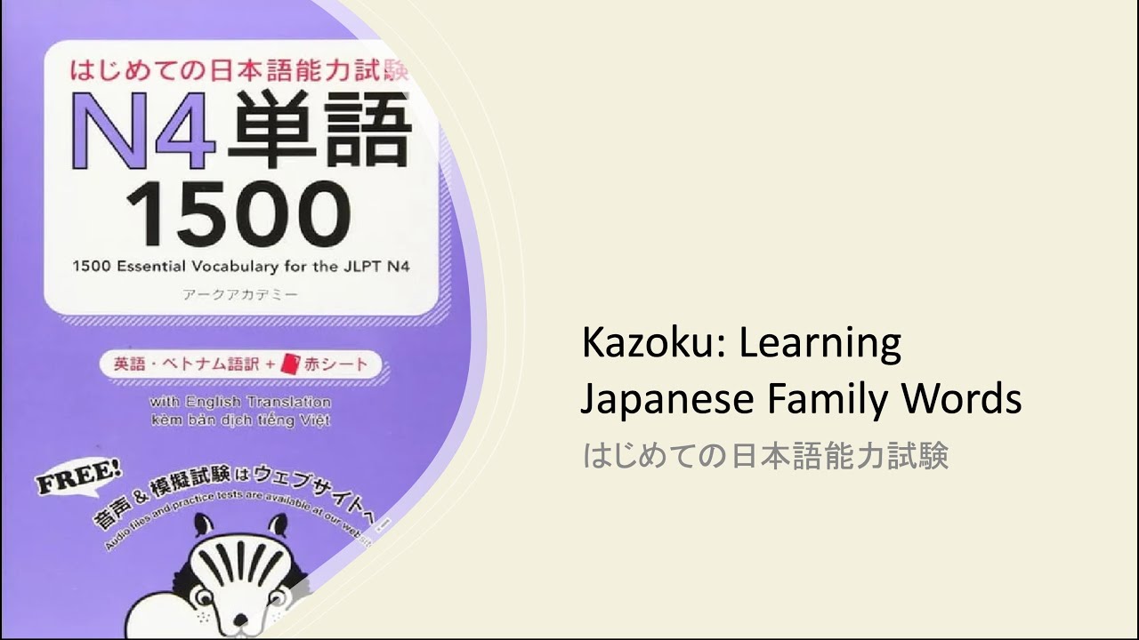 Learn Japanese Family Words (家族) with Sample Sentences | JLPT N5-N4 ...
