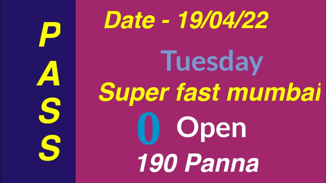 Super fast mumbai chart super fast trick satta matka game date - 19/04 ...